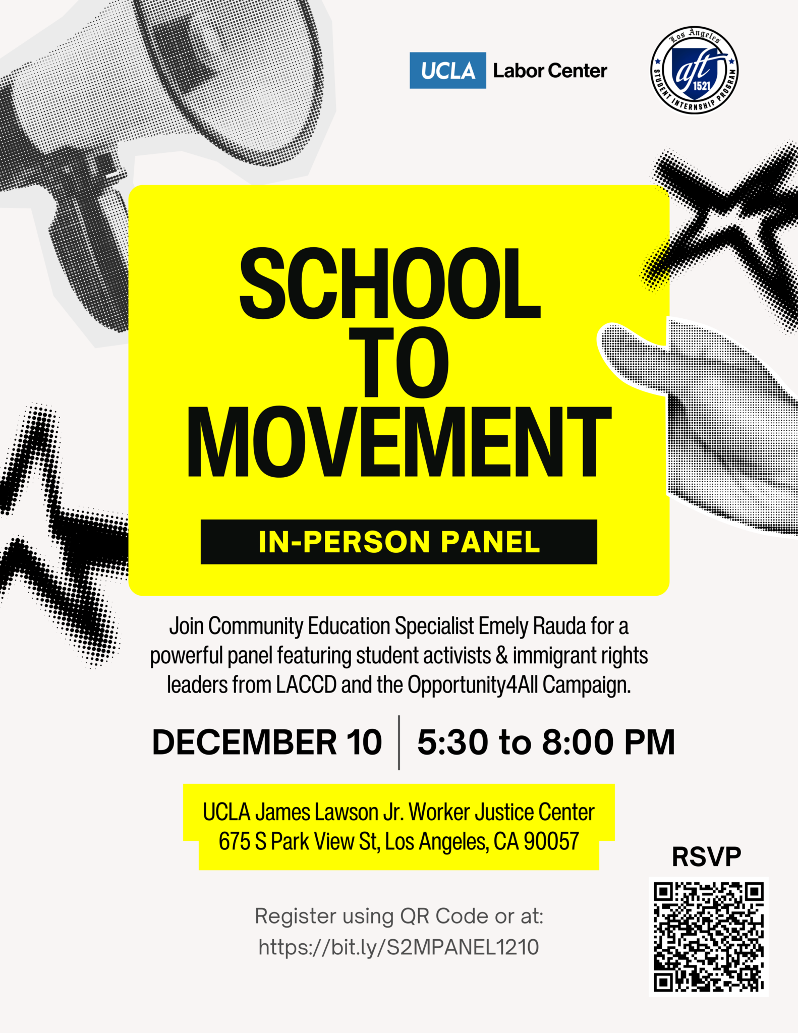 School to Movement In-Person Panel - UCLA Labor Center